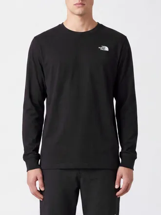 The North Face T-shirt &agrave; manches longues en m&eacute;lange de coton avec logo brod&eacute;