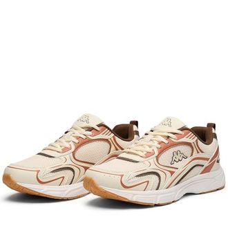 Kappa Baskets Basse, Homme Femme, Caoutchouc, Fitness, Mod&egrave;le: Logo Mygido, White Tofu Brown Hazel Brown Coffee, 36 EU