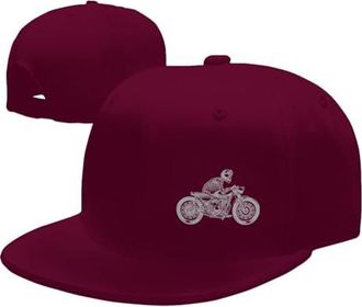 Generic Skeleton Riding Motorcycle Homme Femme Casquette De Baseball Snapback Strapback Cap Respirant Chapeaux Pare-Soleil pour Camping Adulte Golf