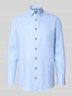 Olymp Regular Fit Business-Hemd in unifarbenem Design mit Kentkragen