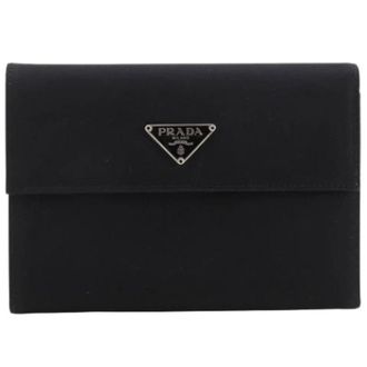 Prada unisex, Pre-owned, Noir, Taille: ONE Size Portefeuille Pre-owned (tri-pli)