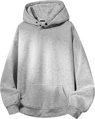 Generic Sweat &agrave; capuche uni printemps pour homme 2026 automne et hiver d&eacute;contract&eacute; et tendance High Street am&eacute;ricain large couleur unie sweatshirt v&ecirc;tements p