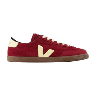 Veja Burgunder Leder Sneakers mit Wildleder Details - - Shoes - Herren - Rot - 37 EU