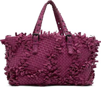 Bottega Veneta 2011 Intrecciato Lido Tote Bag mit Fransen und Nappaleder - Violett