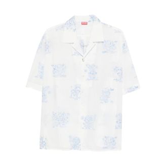 Kenzo Cartoon Hawaiian Kurzarmhemd - - Shirts - Herren - Wei&szlig; - S