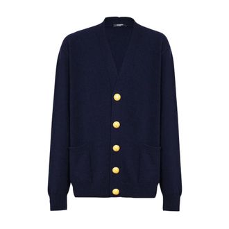 Balmain Eco-Cashmere Cardigan - - Knitwear - Herren - Blau - S
