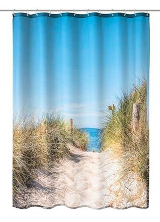 Kleine Wolke Borkum Duschvorhang TXT Multicolor, 180x200 cm