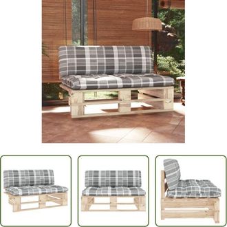 vidaXL vidaXL Canap&eacute; en bois - Canap&eacute; central palette de jardin bois de pin impr&eacute;gn&eacute;