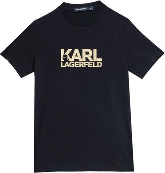 Karl Lagerfeld Homme, Tops, Noir, Taille: XL Logo T-Shirt