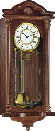 Hermle Uhrenmanufaktur Wanduhr, Holz, Braun, 67cm x 29cm x 14,5cm