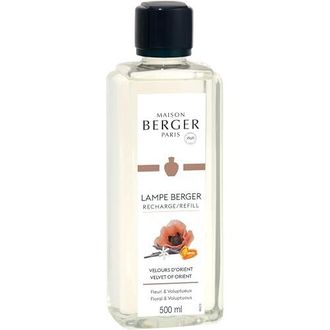 Maison Berger Velours dOrient - Recharge Huile Parfum&eacute;e Pr&ecirc;te &agrave; lemploi pour Lampe Berger - Purifie et D&eacute;sodorise lAir - Diffusion Longue Dur&eacute;e (500ml) - Fabriqu&eacute; e