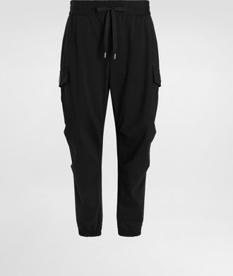 Dolce & Gabbana Cargohose Aus Baumwolle Mit Plakette - Mann Hosen Und Shorts Schwarz 46