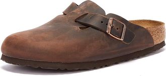 Birkenstock Classic Boston Leder 860133, Clogs, Braun (Habana 5326), 44 EU (9.5 UK)