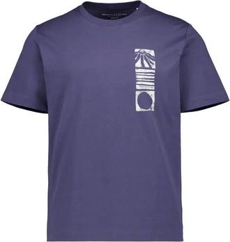 Marc O'Polo Herren T-Shirt blau Bio-Baumwolle