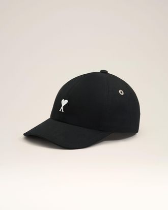 Ami Casquette noire en coton Ami de Coeur Noir - TU - Unisex