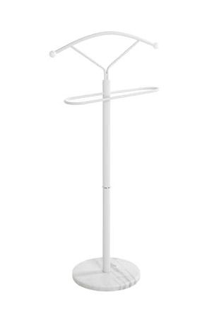 Haku M&ouml;bel valet blanc, marbre, m&eacute;tal - Dim.: L 50 cm x H 105 cm x P 32 cm, Style: Modern