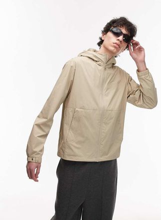 Tommy Hilfiger Veste à capuche avec écusson à logo - Beige-Marron