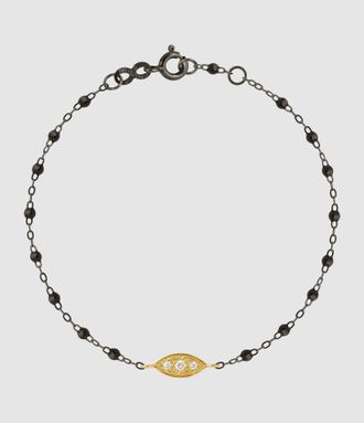 Gigi Clozeau Bracelet Clin doeil Or Noir Diamants 17cm