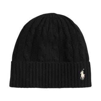 Ralph Lauren Cable Knit Beanie - - Accessories - Damen - Schwarzk - ONE SIZE