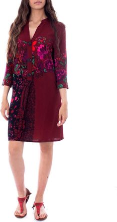 Desigual Damen Dress Valentina Kleid, Rot (Merlot 3215), (Herstellergr&ouml;&szlig;e: 36)