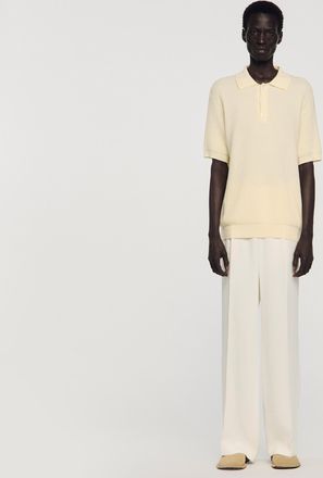 Sandro Polo en coton effet gauffr&eacute;