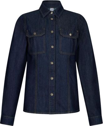 Liu Jo Femme, Blouses et Chemises, Bleu, Taille: 38 FR Chemise en jean