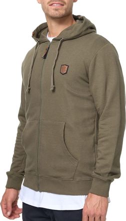 Indicode Herren Braidwood Kapuzensweatjacke | Hoodie Kapuzenpullover Pullover für Männer Army, XXL