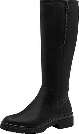 Tamaris Damen Langschaft-Stiefel Vegan; BLACK, EU 39