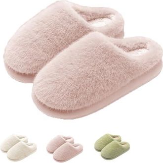 Generic Pantoufles dhiver &Agrave; Plateforme pour Femmes, Chaussons Dint&eacute;rieur Chauds Et Moelleux Antid&eacute;rapants pour Lext&eacute;rieur Pantoufles De Chambre Confortables L