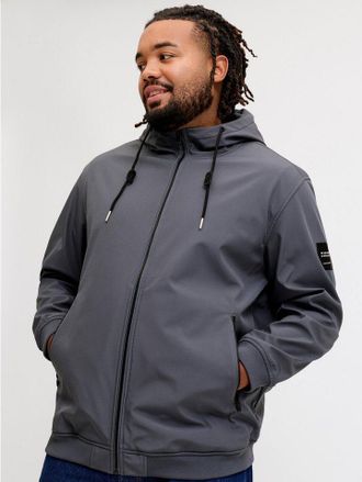 Jack & Jones Plus Size Softshelljacke JJEBASIC mit Kapuze und wasserabweisendem Stoff Kunstfaser, regular fit