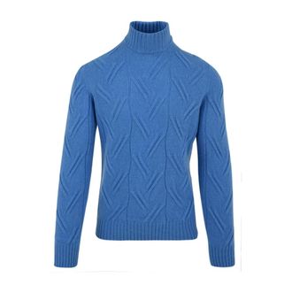 Drumohr Hellblaue Sweaters f&uuml;r Herren - - Knitwear - Herren - Blau - M