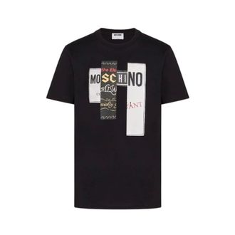 Moschino T-shirt en jersey de coton imprim&eacute; - Homme - Tops - Noir - Taille: M
