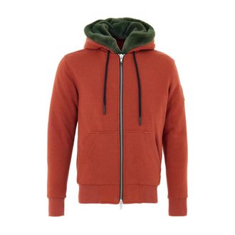 Moose Knuckles Homme, Sweatshirts et sweats &agrave; capuche, Orange, Taille: M Veste &agrave; capuche zipp&eacute;e rembourr&eacute;e avec fourrure int&eacute;rieure
