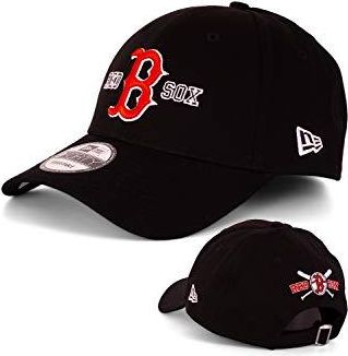 New Era Casquette de baseball pour homme - Motif limité - NFL MLB NBA - Yankees Lakers Bulls Dodgers Raiders Chiefs Seahawks Sox (Boston Red Sox Black V1)