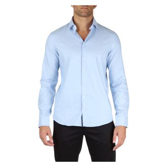 Calvin Klein Homme, Chemises, Bleu, Taille: L Chemise Slim Fit Easy Care en Coton Stretch