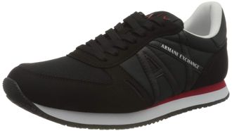A|X Armani Exchange Herren Retro Running Sneaker,Schwarz, 41.5 EU