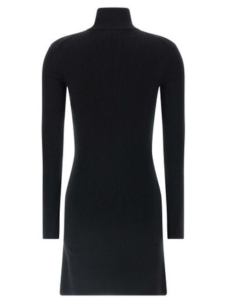 Courr&egrave;ges Womens Black Merino Wool Short Dress