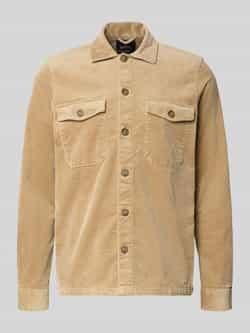 Lerros Regular Fit Hemdjacke in Kord-Optik