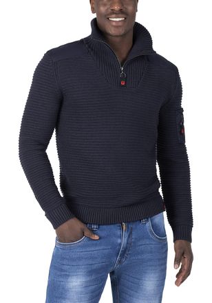 Timezone Herren Seamans Troyer Pullover, total Eclipse Melange, XXL