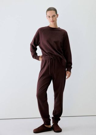 Mango T-shirt 100 % coton d&eacute;lav&eacute; bordeaux - Femme - S - MANGO