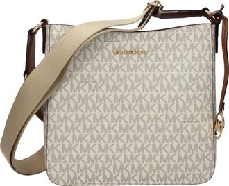 Michael Kors Jet Set Sac &agrave; bandouli&egrave;re de voyage pour femme Tissu Beige/Vanille
