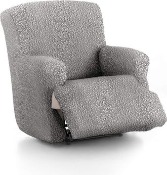 Eysa 3D super bielastische Liege Relax sofabezug 1 Sessel Farbe 6, Hellgrau
