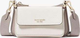 Kate Spade New York Kate Spade Double Up Umh&auml;ngetasche In Blockfarben f&uuml;r Frauen in Warmer Taupe-Mix | LEDER