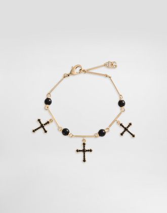 Dolce & Gabbana Armband Mit Kreuz-charms - Frau Bijoux Gold Metall Onesize