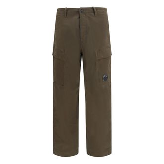C.P. Company C.p. Company - Pantalon cargo en satin de coton stretch - Homme - Pantalons - Vert - Taille: 2XL