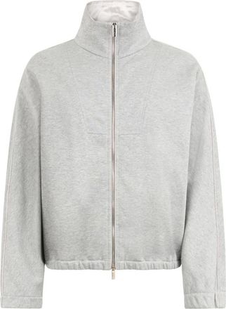 PESERICO Femme, Sweatshirts et sweats &agrave; capuche, Gris, Taille: 44 FR SweaT-shirt M&eacute;lange avec Fermeture &Eacute;clair