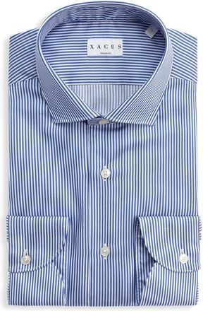 Xacus Homme, Chemises, Multicolore, Taille: S Camicia Collo francese piccolo Righe Twill tailor fit