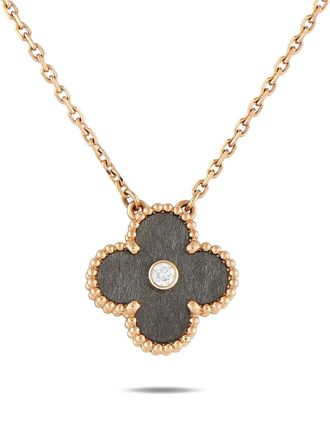 Van Cleef & Arpels 18kt Rotgoldhalskette mit Diamant - Rosa