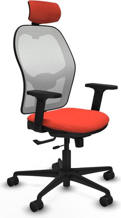 Piqueras y Crespo Super ergonomischer Stuhl mit 2D-Armlehnen, h&ouml;henverstellbarer Lendenwirbelst&uuml;tze und h&ouml;henverstellbarem Kopfteil, Neigungs- und Neigungsverstellung, 