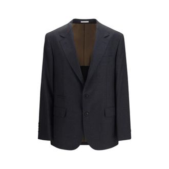 Brunello Cucinelli Merino Wool Houndstooth Blazer - Black